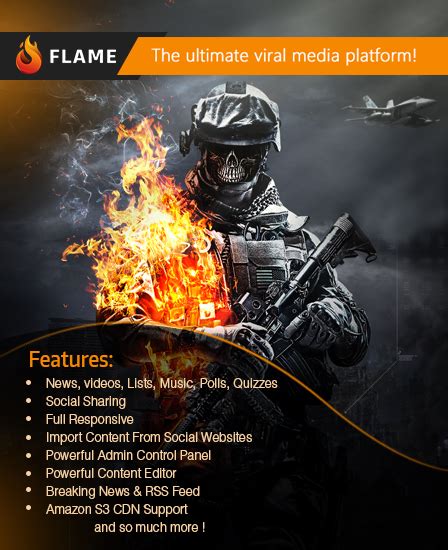 Flame Social Media PHP Script InkThemes