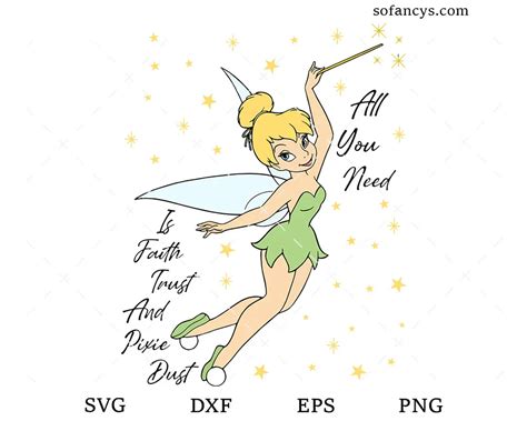 Fairy Tinker Bell Svg All You Need Is Magic And Pixie Dust