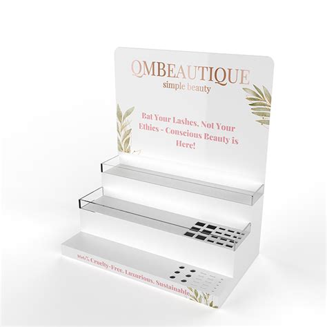 Conscious Beauty Lash Display Stand Made Of Acrylic 3 Tier For Countertop