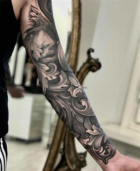 Filigree Arm Sleeve Tattoo