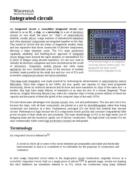 Integrated Circuit Pdf Integrated Circuit Electronic Circuits