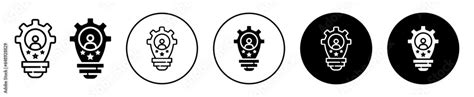 Skills Icon Company Skill Worker Or Employee With Excellent Ability And Performance Symbol