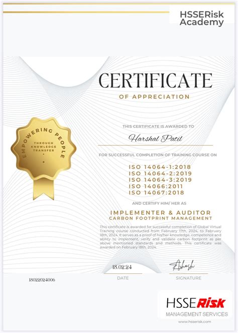 Harshal Patil International Esgaccreditationtic Industryexpert On