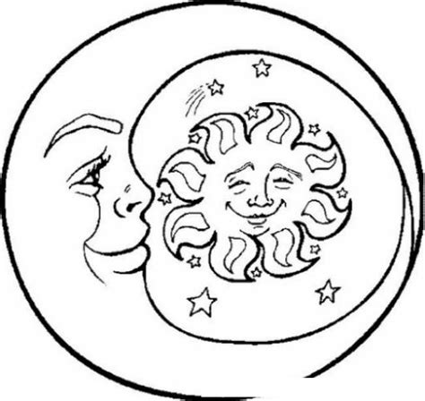 Dibujos Para Colorear De La Luna Y El Sol Luna Dibujo
