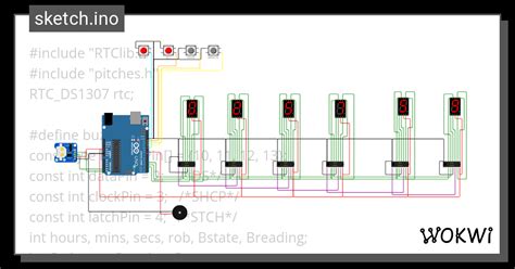 Alarm Clock 7 Segment Wokwi Esp32 Stm32 Arduino Simulator