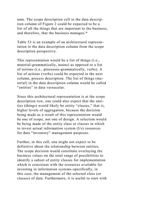 A Framework For Information Systems Architecture By J Docx