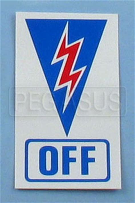 Off Decal For Master Battery Kill Switch Pegasus Auto Racing Supplies