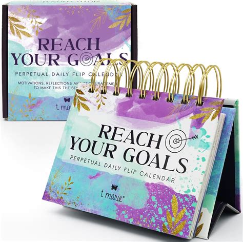 Reach Your Goals Daily Desk Calendar Motivational T And Positive