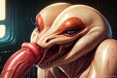 Rule 34 Ai Generated Alien Alien Girl Blowjob Giving Head Seductive Look 10727987