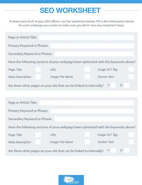 Seo Worksheets