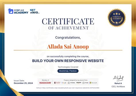 I Completed The Build Your Own Responsive Website Course In The Intensive Program Sai Anoop