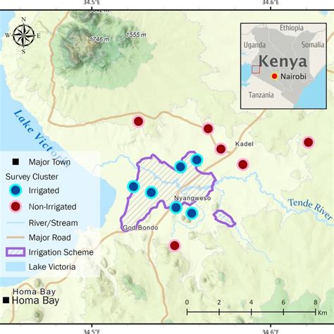 Map Of Study Area Showing Part Of Rangwe And Rachuonyo South