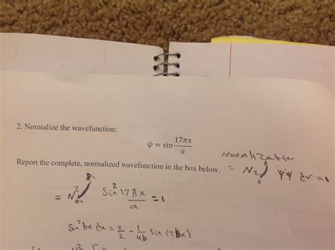 solved normalize the wavefunction psi sin17 pi x a