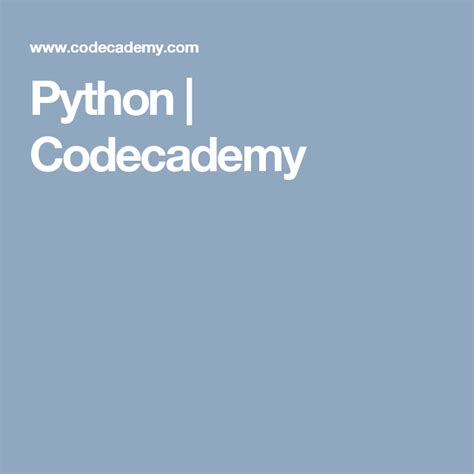Python Courses And Tutorials Codecademy Learn Computer Science