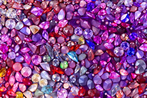 Many Small Ruby And Diamond Stones Luxury Background Neural Network Ai Generated Stock