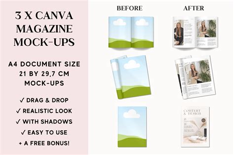 canva a4 magazine mockups graphic by daisykeala · creative fabrica