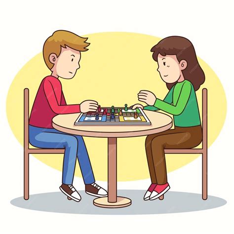 Люди играют в лудо-игру | Бесплатно векторы