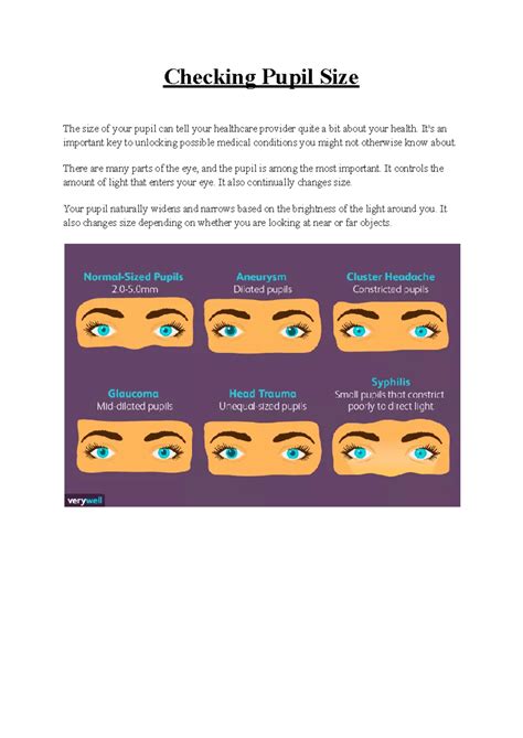 Checking Pupil Size Its An Important Key To Unlocking Possible
