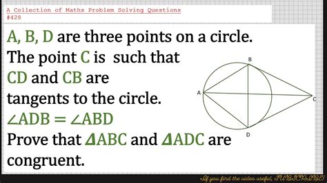 a collection of maths problem solving questions 428 circles proof youtube