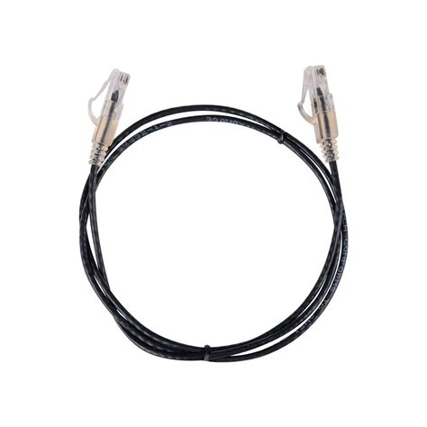 Dynamix 2m Cat6a 10g Black Ultra Slim Component Level Utp