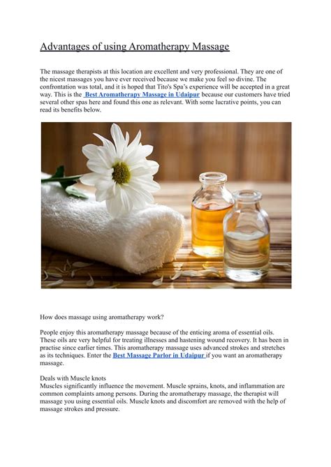 Ppt Advantages Of Using Aromatherapy Massage Powerpoint Presentation