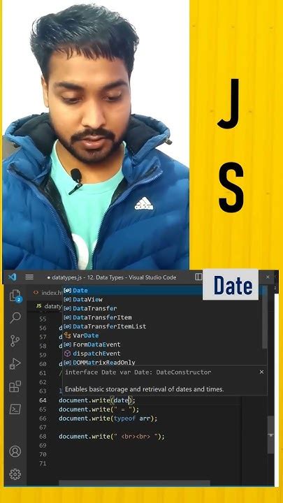 Date Data Type Javascript Youtube