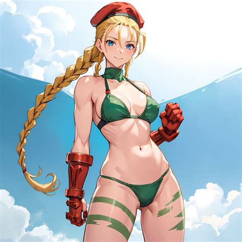 Rule 34 Ai Generated Bikini Blonde Hair Blue Eyes Cammy White Looking