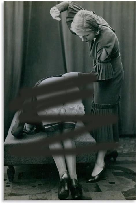 Bdsm Art Spanking Poster Vintage Sexy Wall Art 2 Canvas