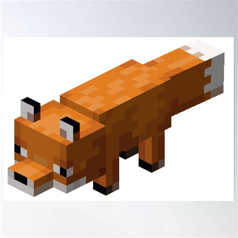 Minecraft Fox Poster In 2025 Fox Poster Poster Sale Poster