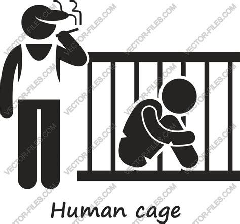 Human Cage Vector Thought Provoking Minimalist Design