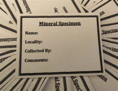 50 Mineral Specimen Identification Labels 11840x Etsy