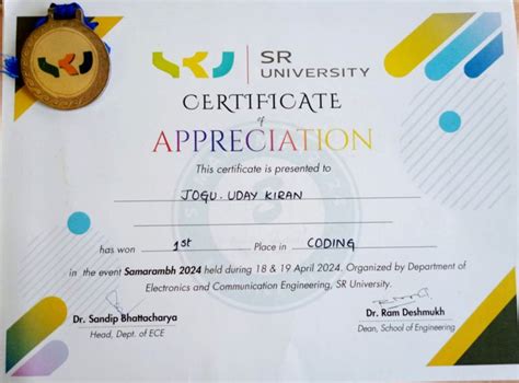 jogu uday kiran on linkedin sruniversity samarambh2024 coding