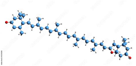 3d Image Of Flavoxanthin Skeletal Formula Molecular Chemical Structure Of Natural Xanthophyll