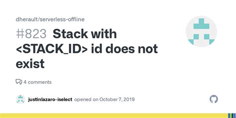 Stack With Id Does Not Exist Issue Dherault Serverless Offline GitHub