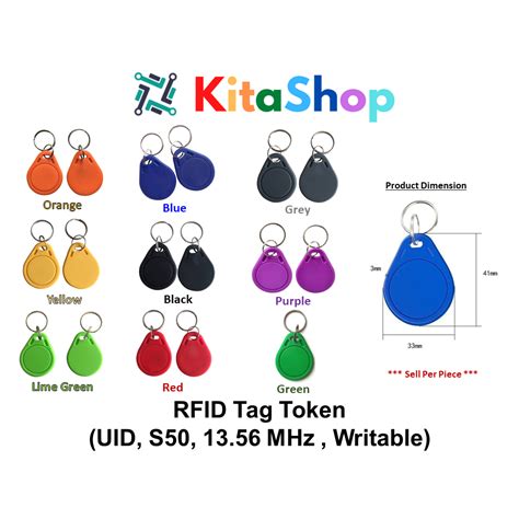 Rfid Tag Token Uid S50 1356 Mhz Writable Shopee Malaysia