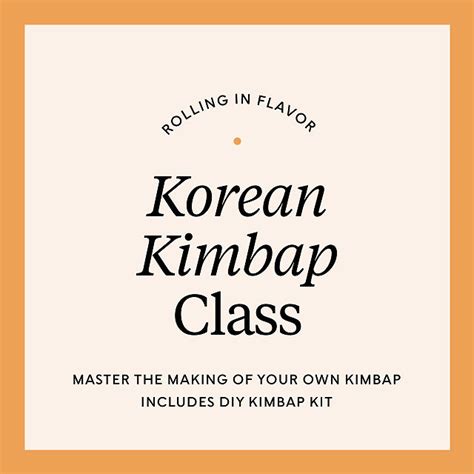 Uncommon Goods Korean Kimbap Making Class