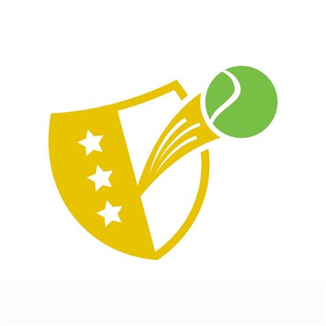 Premium Vector International Tennis League Emblem Logo Simple Tennis Logo