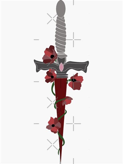 Poppys Dagger Sticker For Sale By Sleepyycass Redbubble