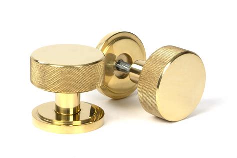 Polished Brass Brompton Morticerim Knob Set Art Deco Handles At Heart