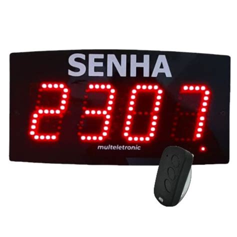 Kit Senha Atendimento Com Painel Eletrônico E Dispensador Bico De Pato