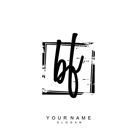 Initial Bf Monogram With Grunge Template Design 21751254 Vector Art At