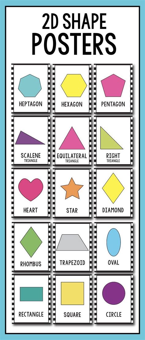 2d And 3d Shapes Poster Free Printable