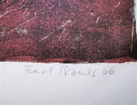 Lithographie Fred Bauer Signée Et Numérotée Gebraucht In Les Brenets