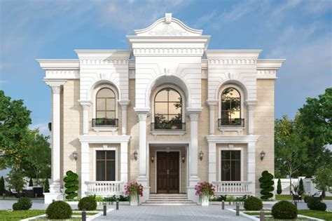 Do Classic Villa 3d Design With 2d Elevation Section Detail By Rehman Babar Fiverr