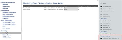 Screen Proctoring New — Seb Server Documentation