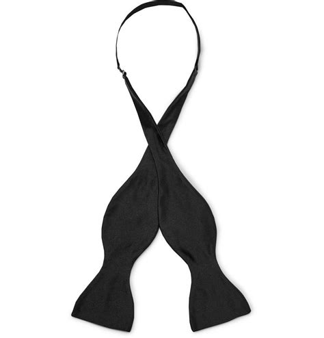 Richard James Self Tie Silk Satin Bow Tie Black Richard James