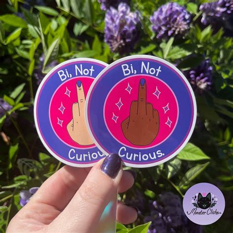 Bi Not Curious Vinyl Sticker Monster Cliche