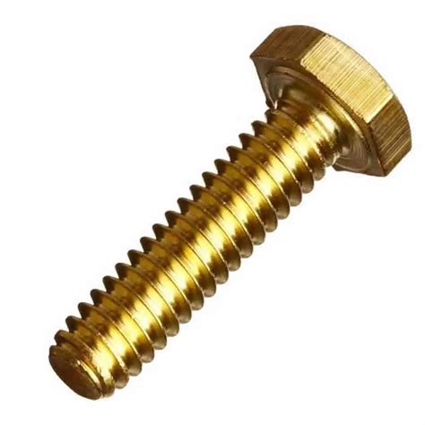Full Thread Golden Brass Bolt For Industrial Hexagon At Rs 22piece