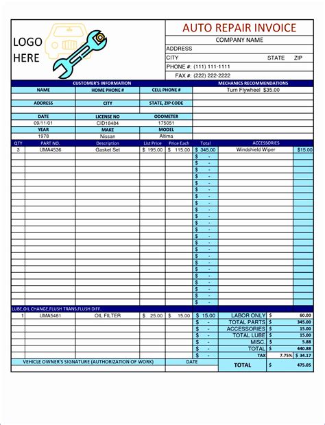 10 Quickbooks Invoice Template Excel Excel Templates Excel Templates