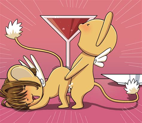 Kero Cardcaptor Sakura Kinomoto Sakura Cardcaptor Sakura Blush Brown Hair Closed Eyes